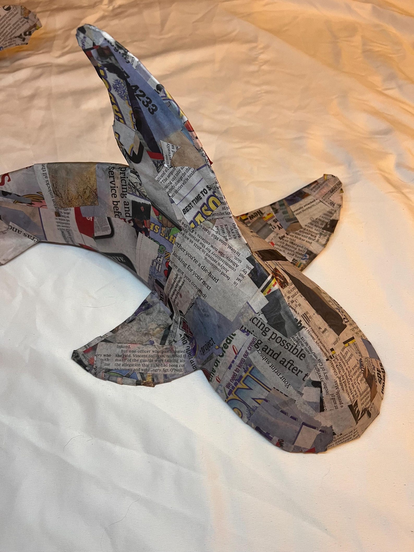 Leopard Shark Paper Mache Wall Hanging – Unpainted DIY Shark Decor - Etsy