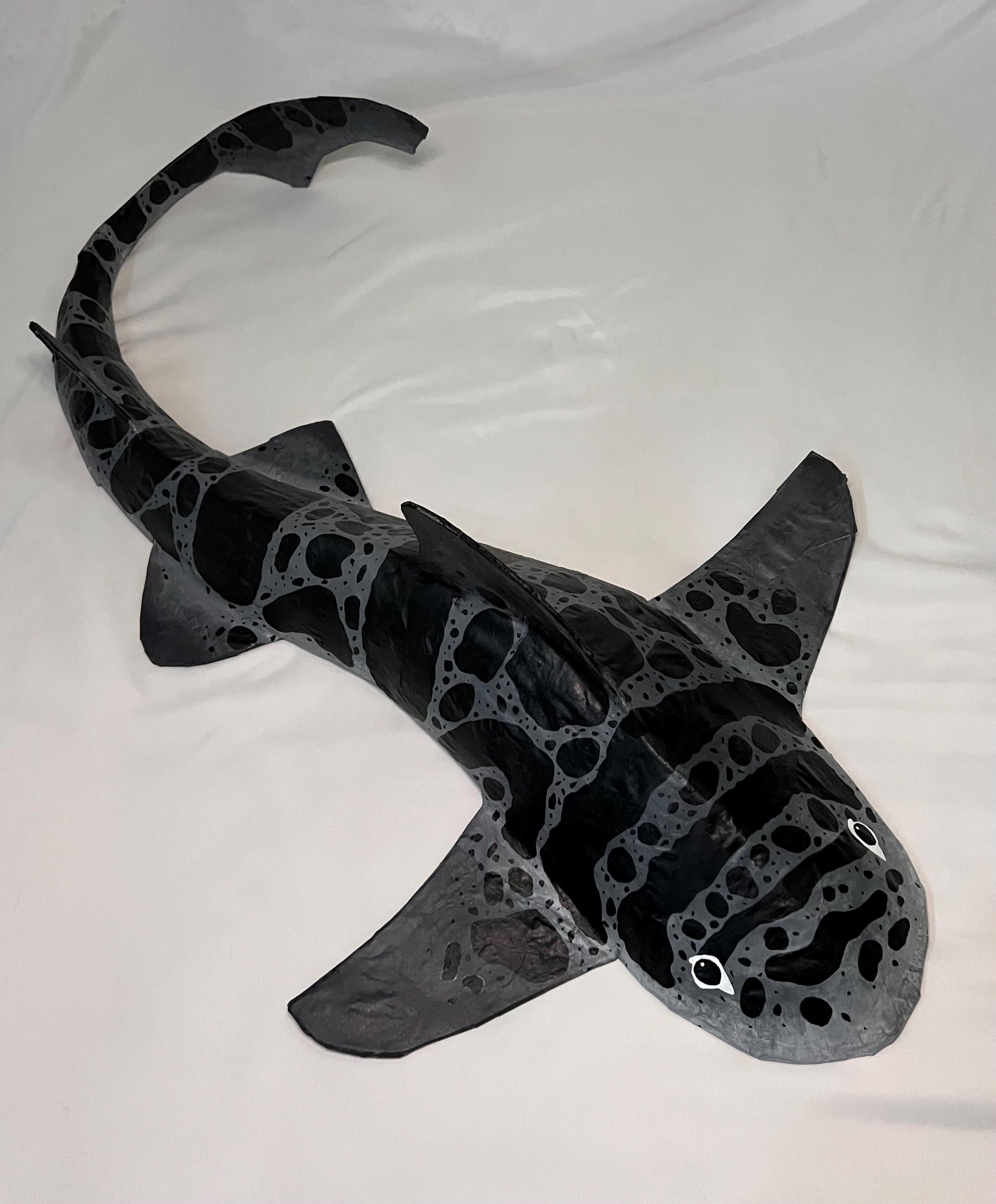 Paper Mache Leopard Shark – Unique Hanging Art for Home, Office ...
