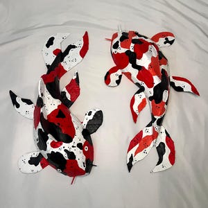Handmade Paper Mache Koi Fish Wall Decor: Zen Coastal Art - Etsy