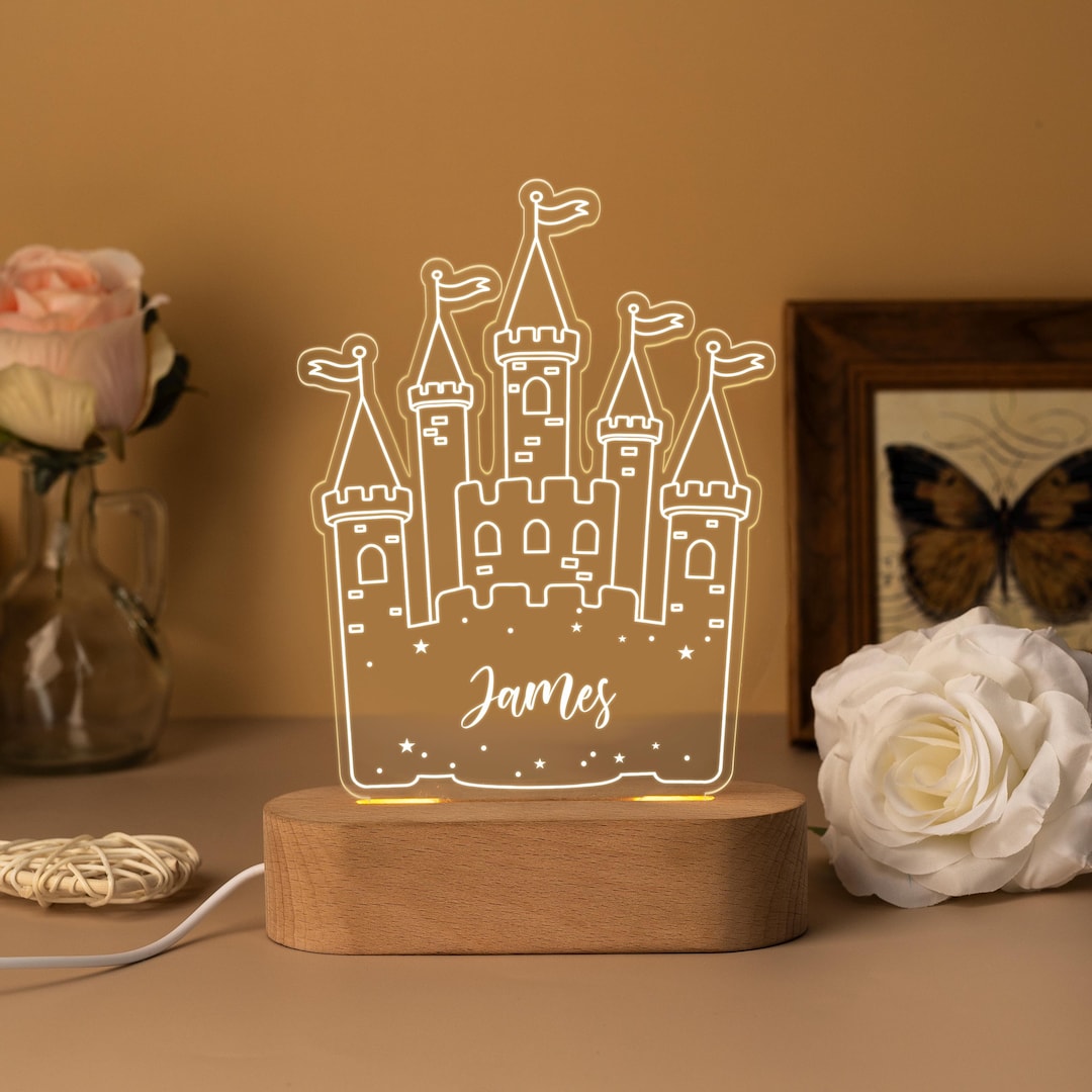 Personalized Princess Castle Night Light,custom LED Lamp for Kids ...