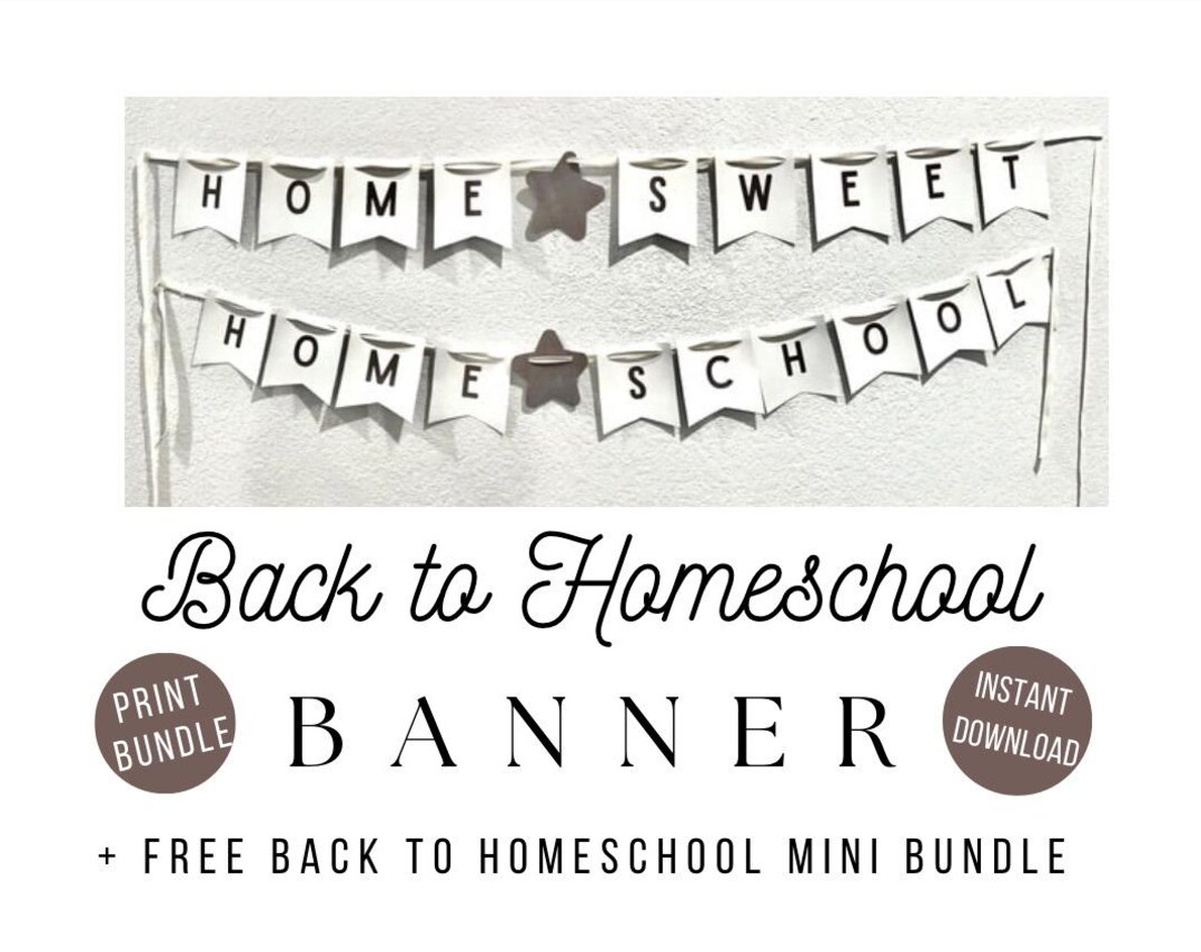 Editable Printable Back to School Banner for Homeschool | Minimalist ...