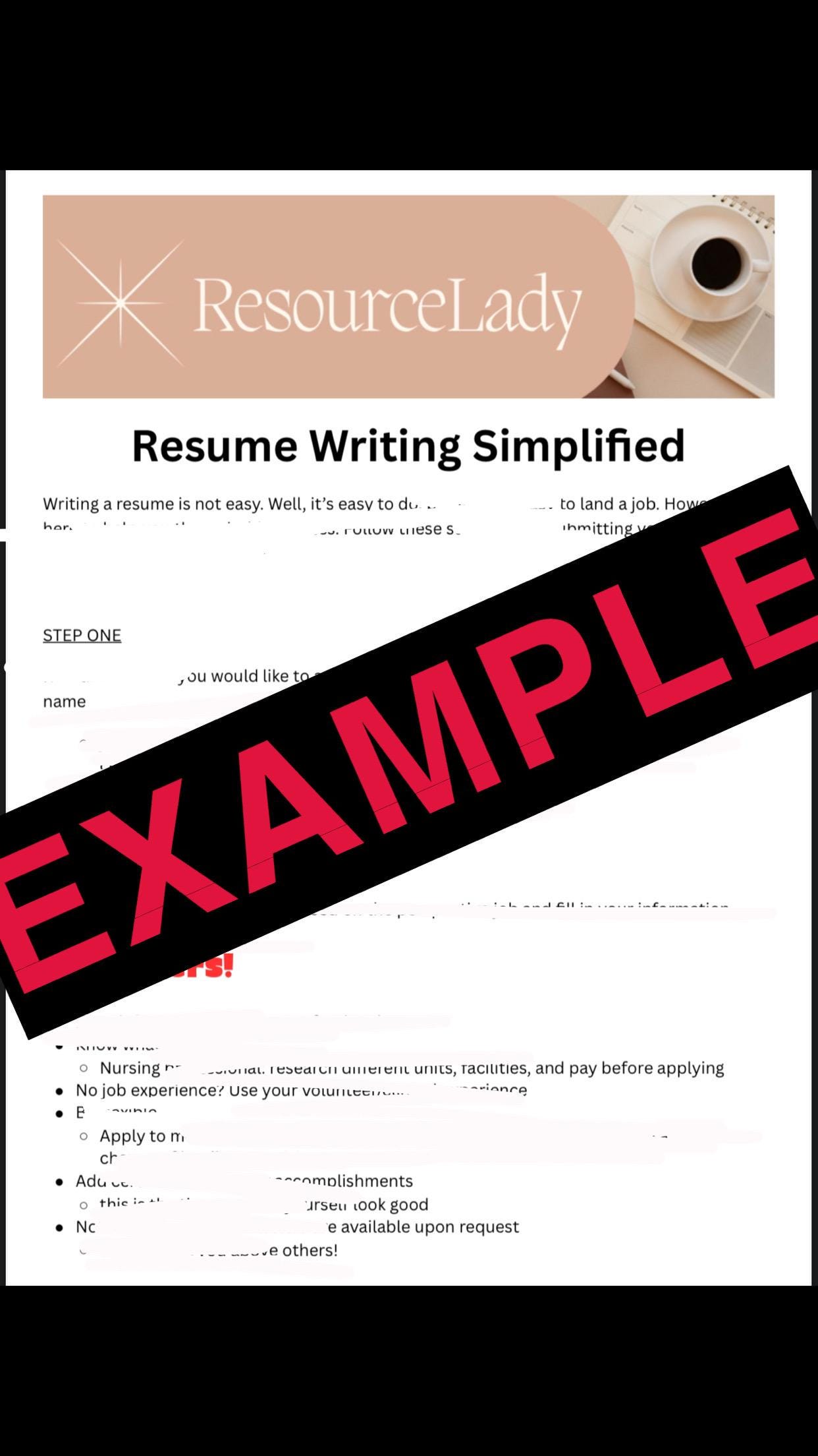 Resume Writing Simplified - Etsy