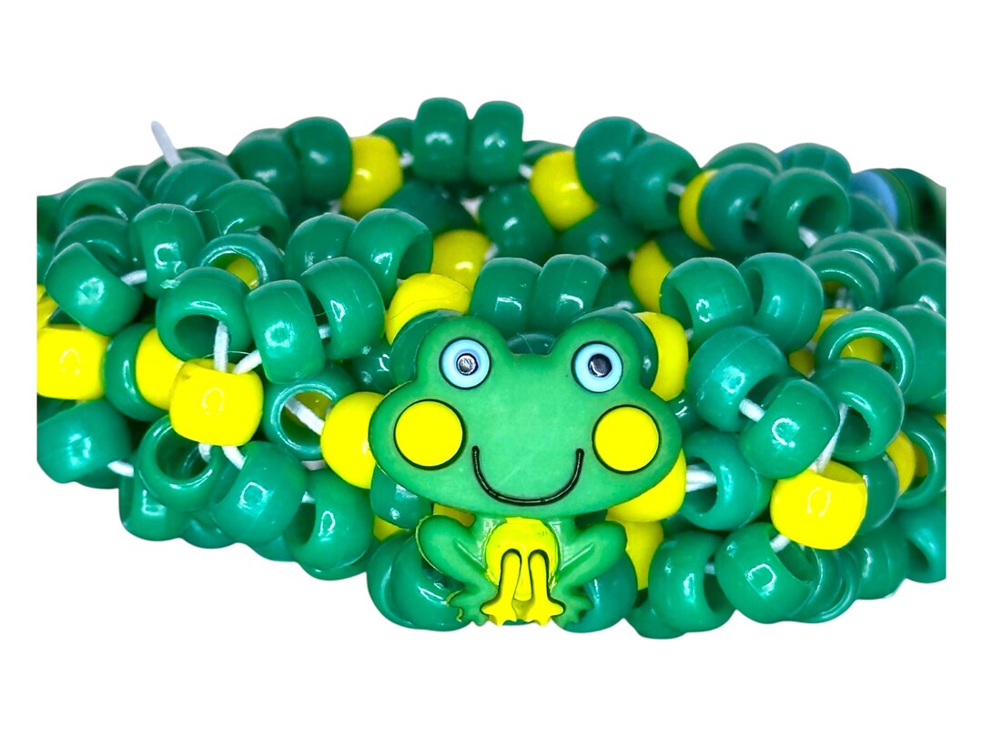 Green and Yellow Frog 3D Kandi Cuff - Etsy