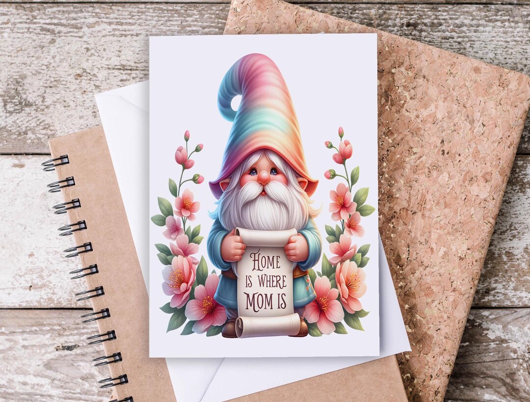 Mother's Day Gnome Cards, Happy Mothers Day, Gnome Greeting Card ...