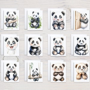 Cute Panda Notecards Variety Pack, Assorted Cards, All Occasion Cards ...