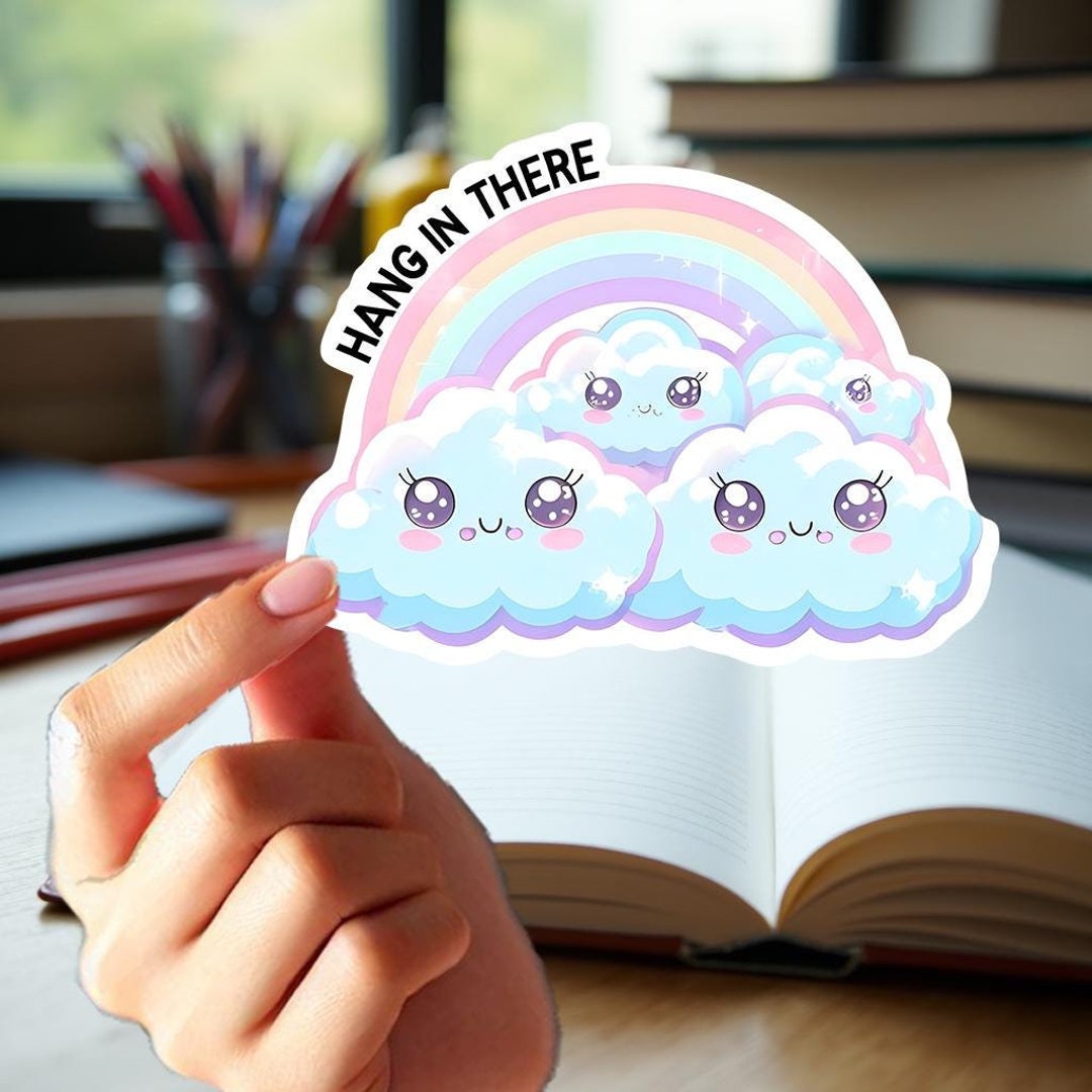 Hang in There Inspirational Sticker, Mental Health Sticker, Vinyl ...