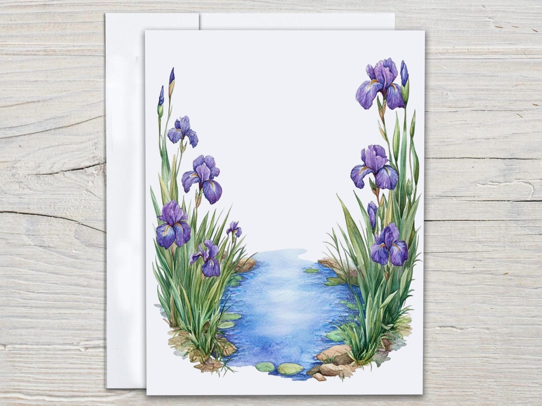 Watercolor Lake Notecards, Summer Lake Cards, Just Because Card, Snail ...