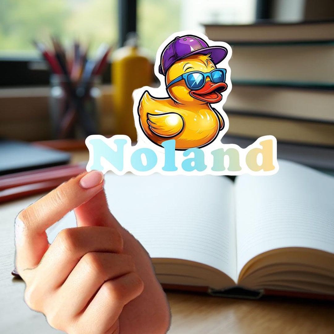 Cute Rubber Duck Sticker, Personalized Rubber Ducky, Funny Duck Decal ...