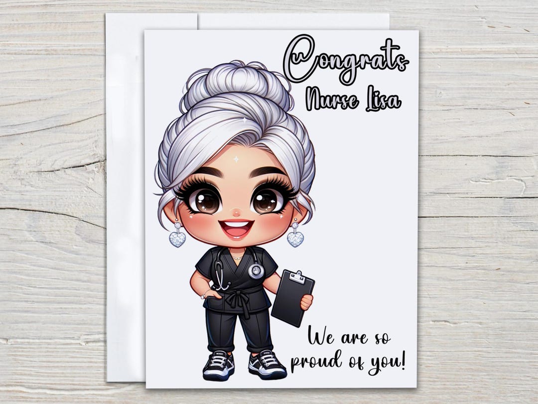 Personalized Nursing Graduate Card, Happy Graduation, Graduation Card ...