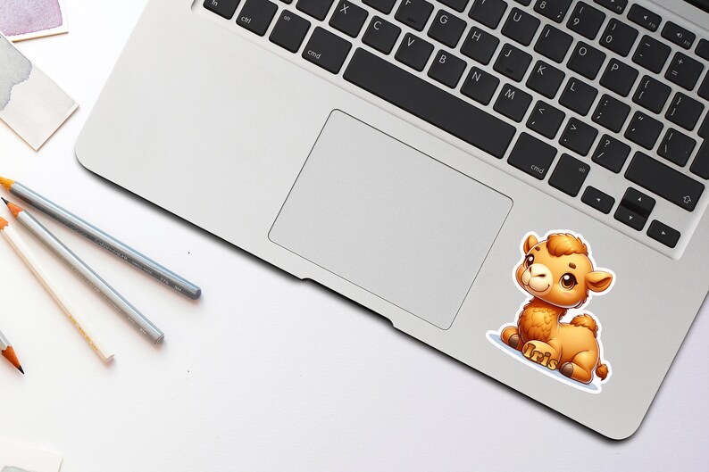 Cute Kawaii Camel Vinyl Sticker, Personalized Die Cut Stickers ...