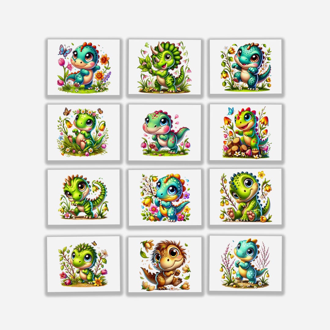 Dinosaur Card Assortment, Assorted Card Pack, Dino Birthday Card ...