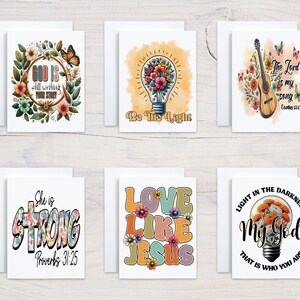 Watercolor Bible Verse Notecard Set, Assorted Cards, Encouraging Cards ...