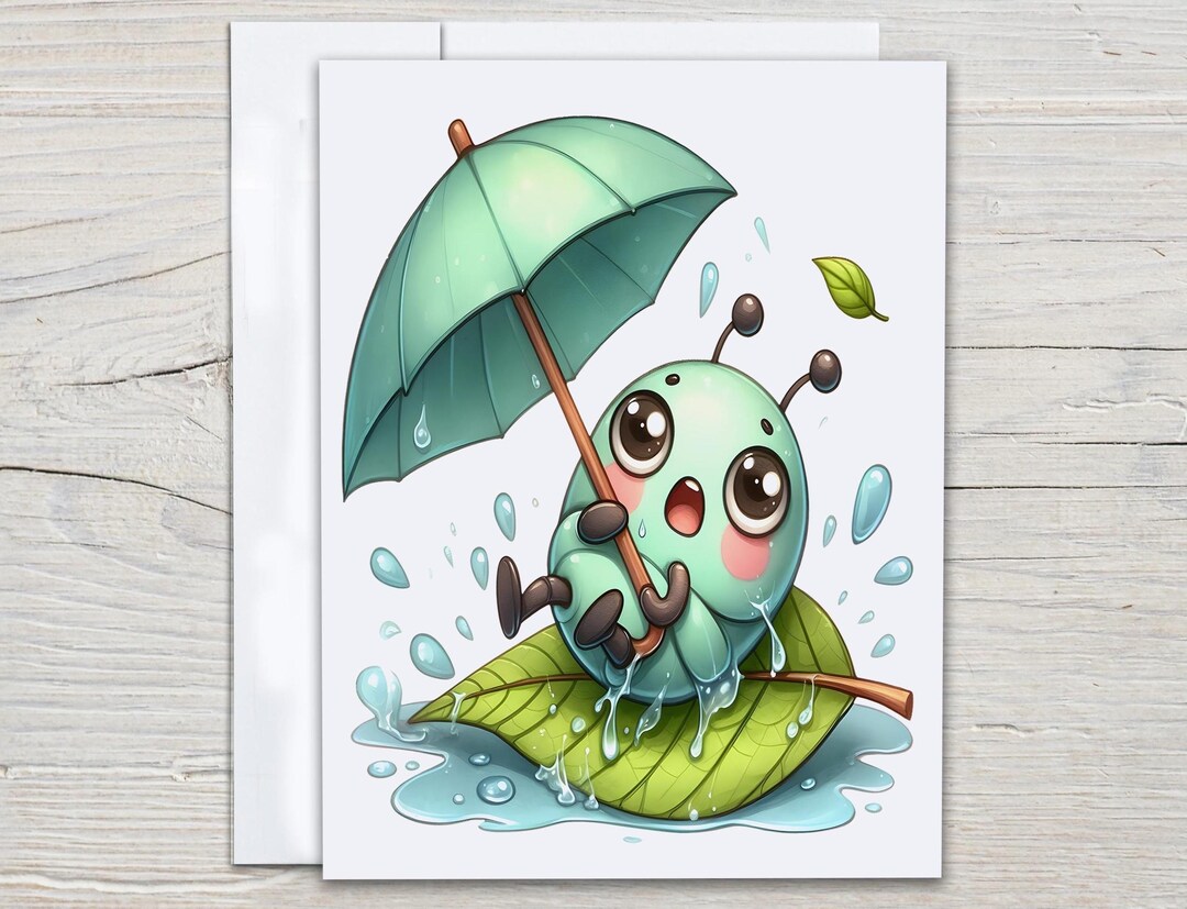 Kawaii Bug Card Set, Everyday Card, Miss You Card, Snail Mail, Just ...