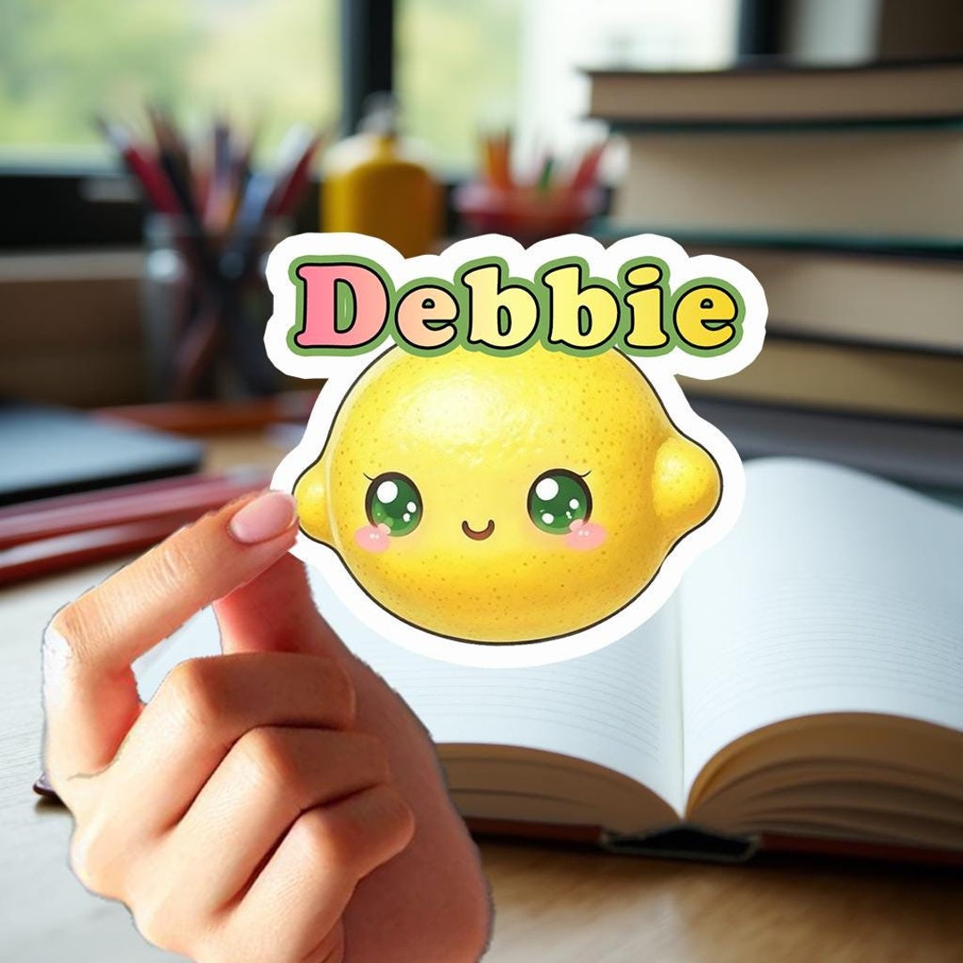 Personalized Lemon Vinyl Sticker, Cute Lemon Decal, Custom Name Sticker ...
