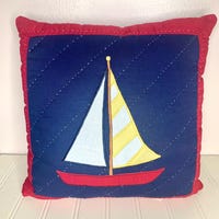 Swordfish Boat Nautical Coastal Design Custom Lumbar Pillow - Etsy