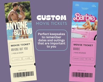 Custom Digital Movie Tickets - Etsy