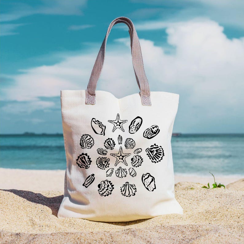 Beach Shell Clipart Set 11 Hand Drawn Shells and Starfish in SVG and ...