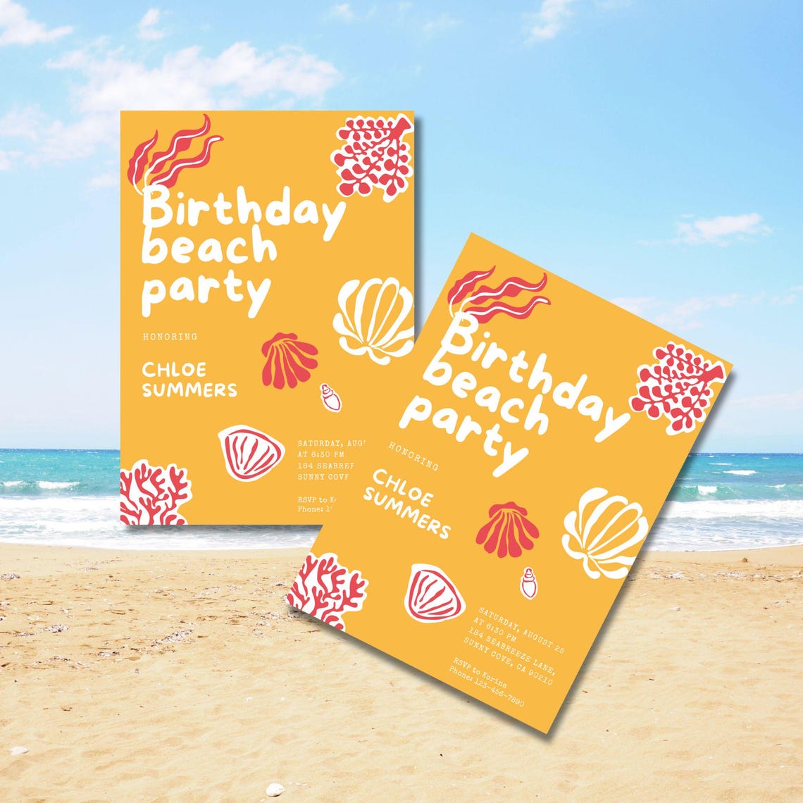 14 Beach Clipart Set Hand Drawn Coral and Shell SVG and PNG With ...