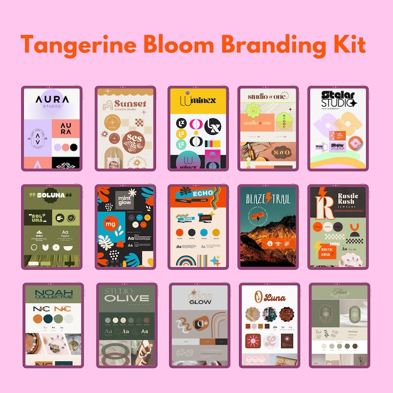 Branding Board Templates, Business Brand Kit, Canva Editable, DIY Logo ...