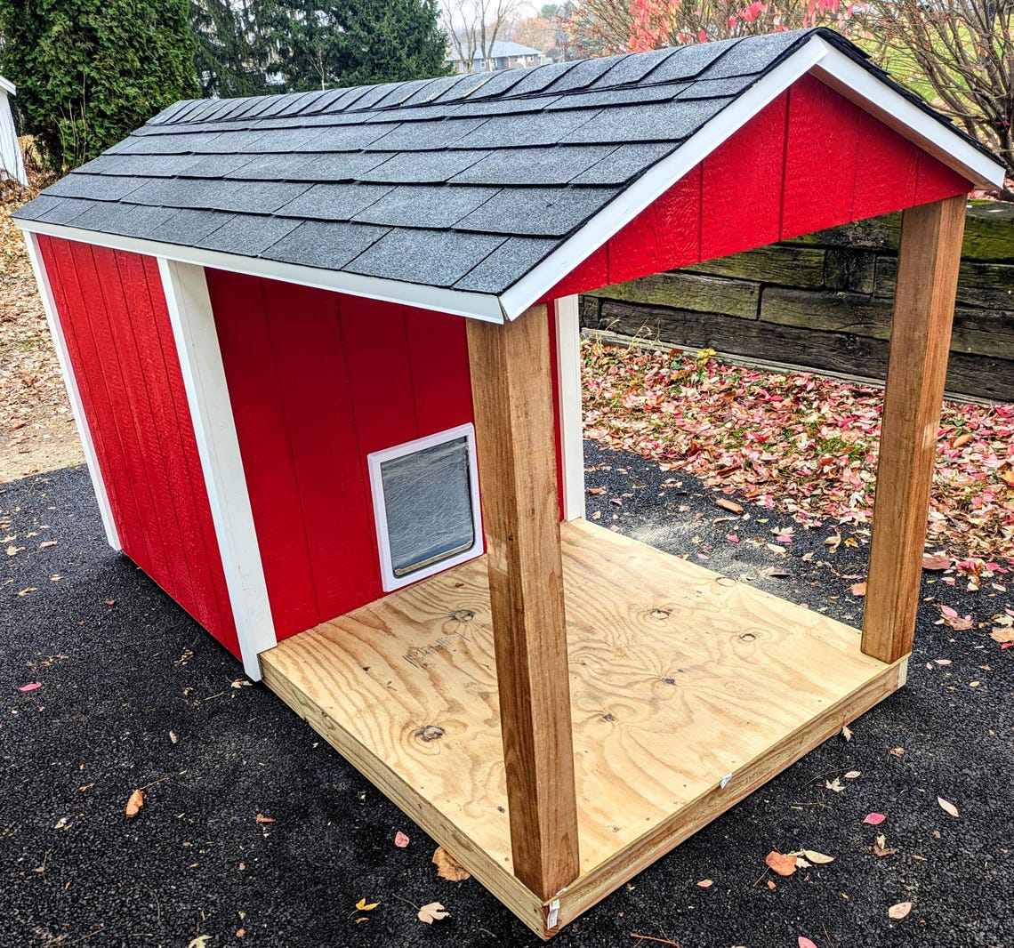 4 X 8 Foot Dog House With Porch - Etsy