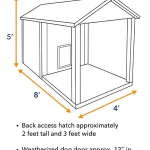 4 X 8 Foot Dog House With Porch - Etsy