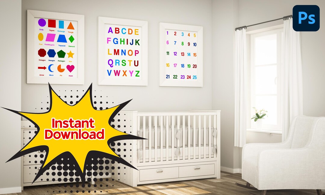 Shapes, Alphabet, Numbers Poster Bundle - Etsy