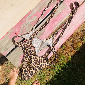 Men's Leopard Print Thong Singlet the SHANIA TWINK - Etsy