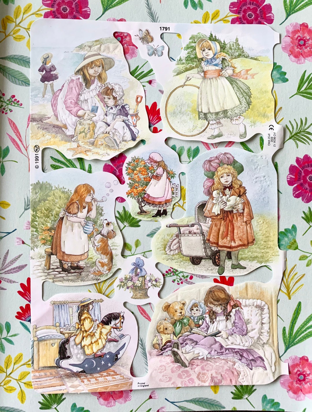 Vintage Romantic Girls Scraps Scrapbook Illustrations - Etsy