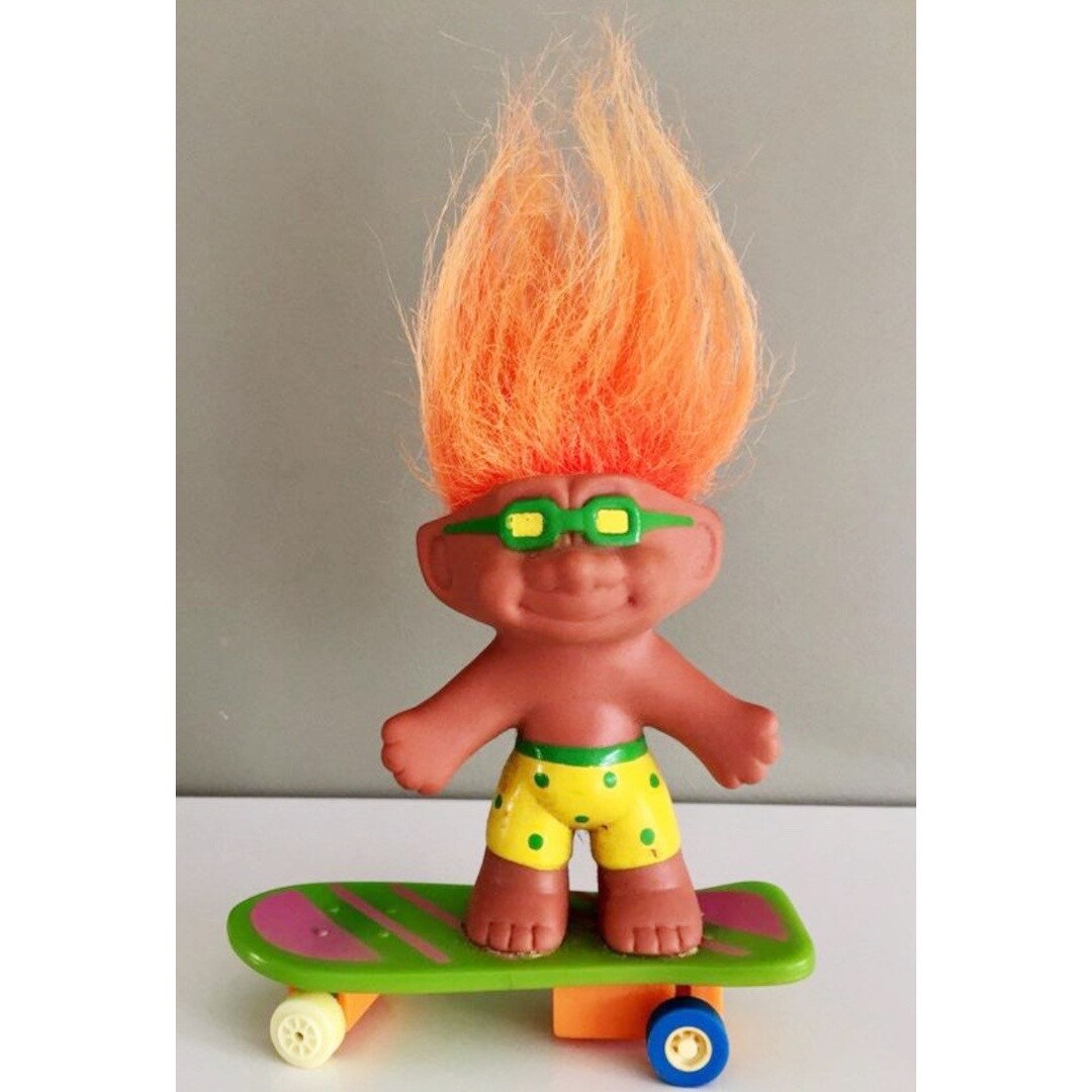 Vintage Troll Doll 80s Skater Orange Hair - Etsy