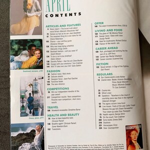 Vintage UK Cosmopolitan Magazine April 1988 Cover Samantha Stratton 80s ...