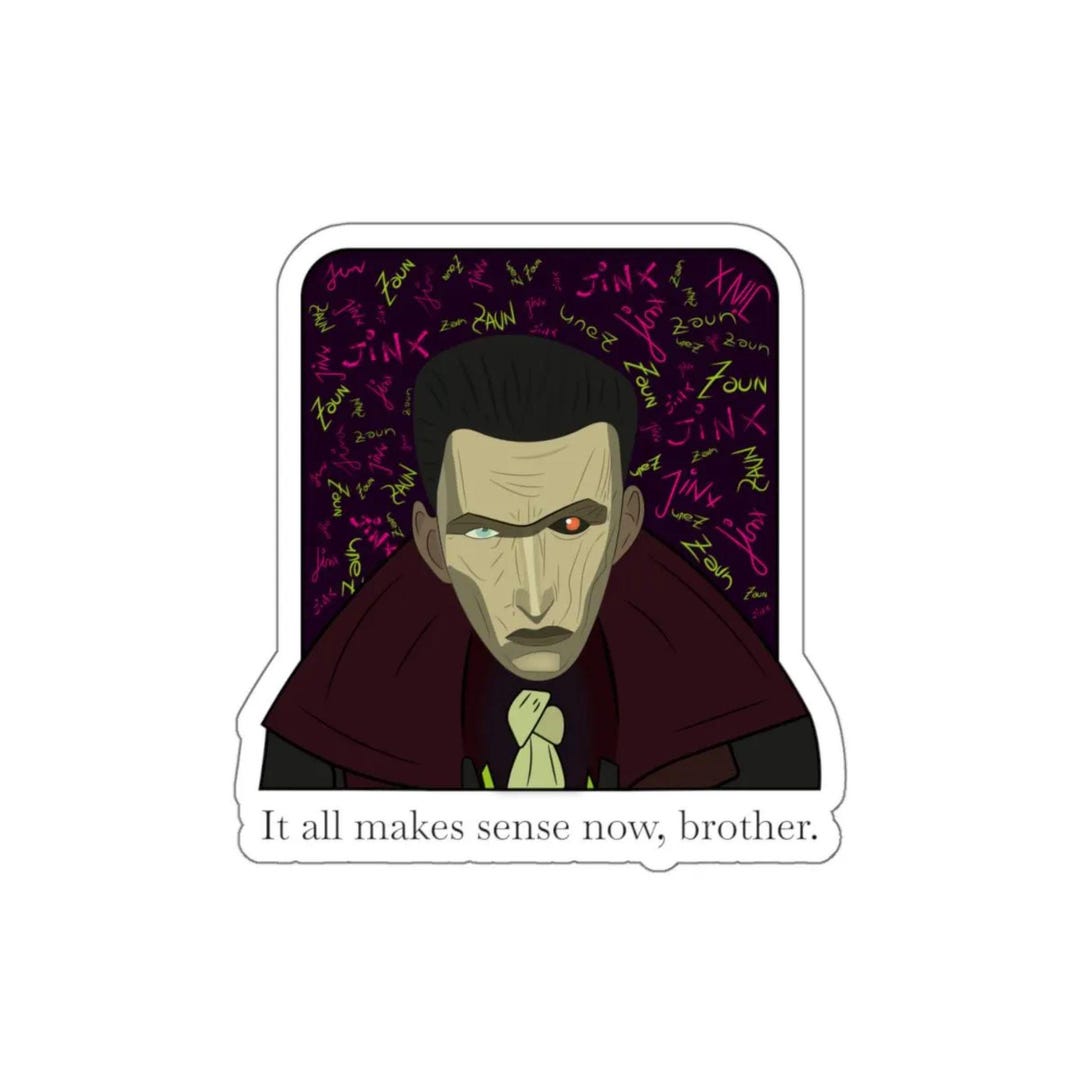 League of Legends Arcane Silco Vander Netflix Jinx Stickers, Game ...