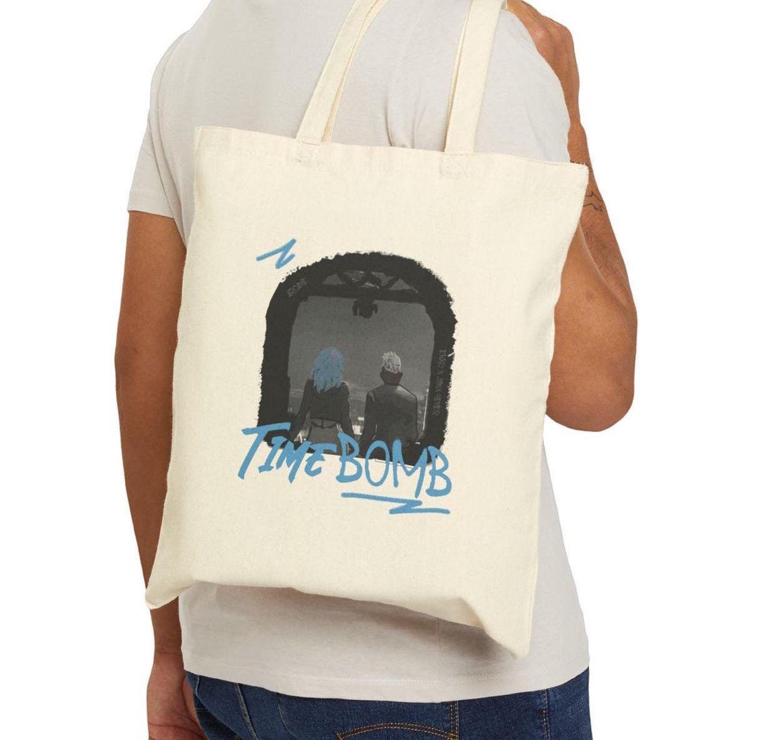 Arcane Ekko X Jinx Tote Bag Timebomb Canvas Handbag for League of ...