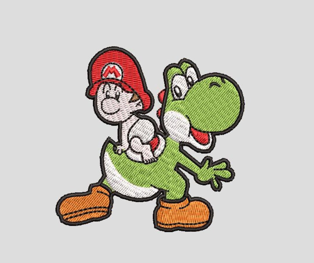 Yoshi and Baby Mario Machine Embroidery Design - Embroidery Patterns ...