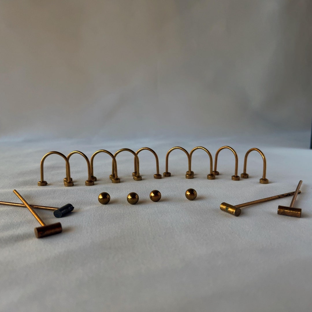Miniature Brass Croquet Set for Dollhouse or Desktop - Etsy
