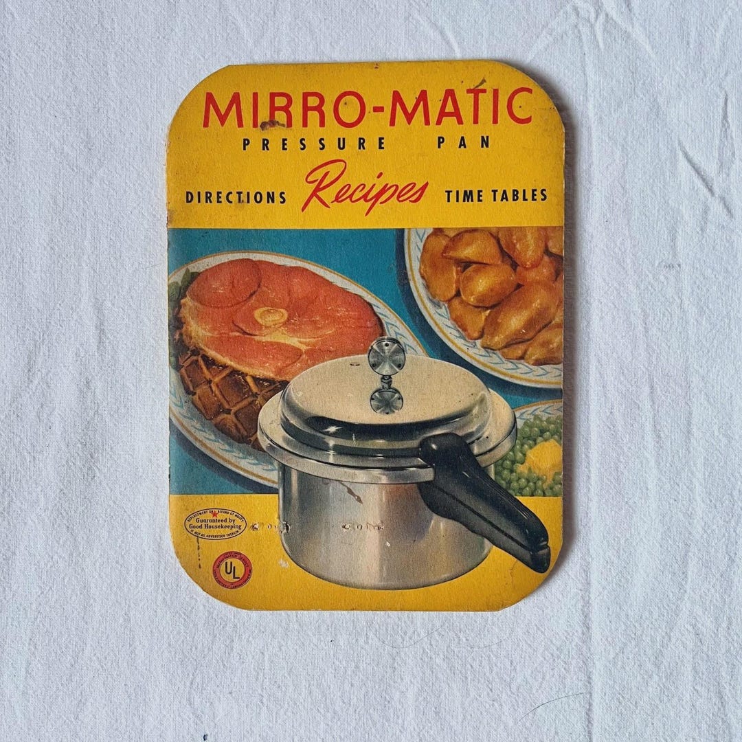 Mirro-matic Vintage Pressure Pan Recipes Booklet 1947 - Etsy