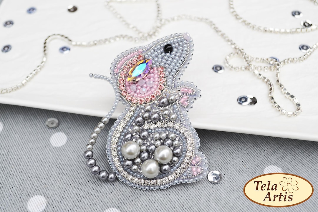 Beaded Mouse Brooch Kit: DIY Jewelry Making, Craft Gift - Etsy