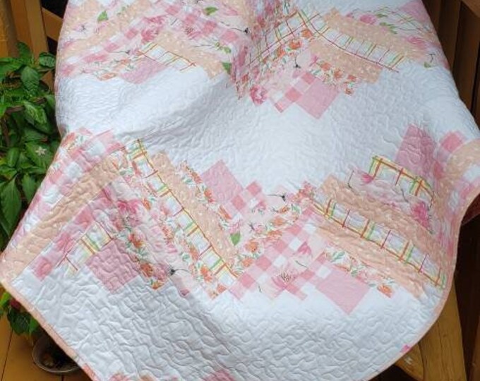 Beautiful Summer Baby Log Cabin Handcrafted Quilt 48inch X 48 - Etsy