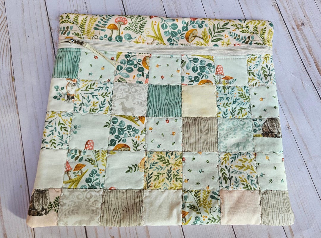 Quilted Cross Stitch Project Bag Patchwork Project Bag Effies Woods - Etsy