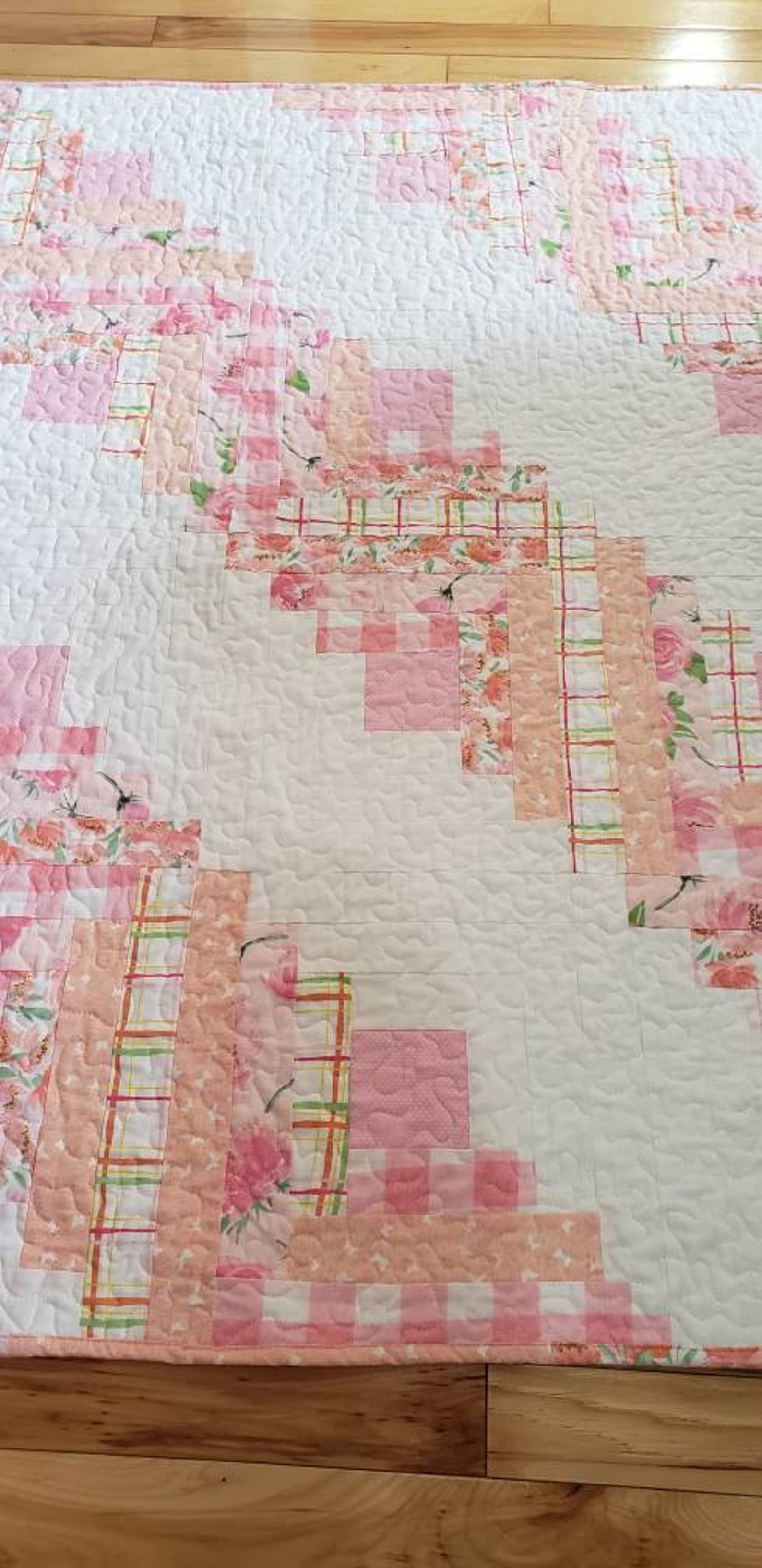 Beautiful Summer Baby Log Cabin Handcrafted Quilt 48inch X 48 - Etsy