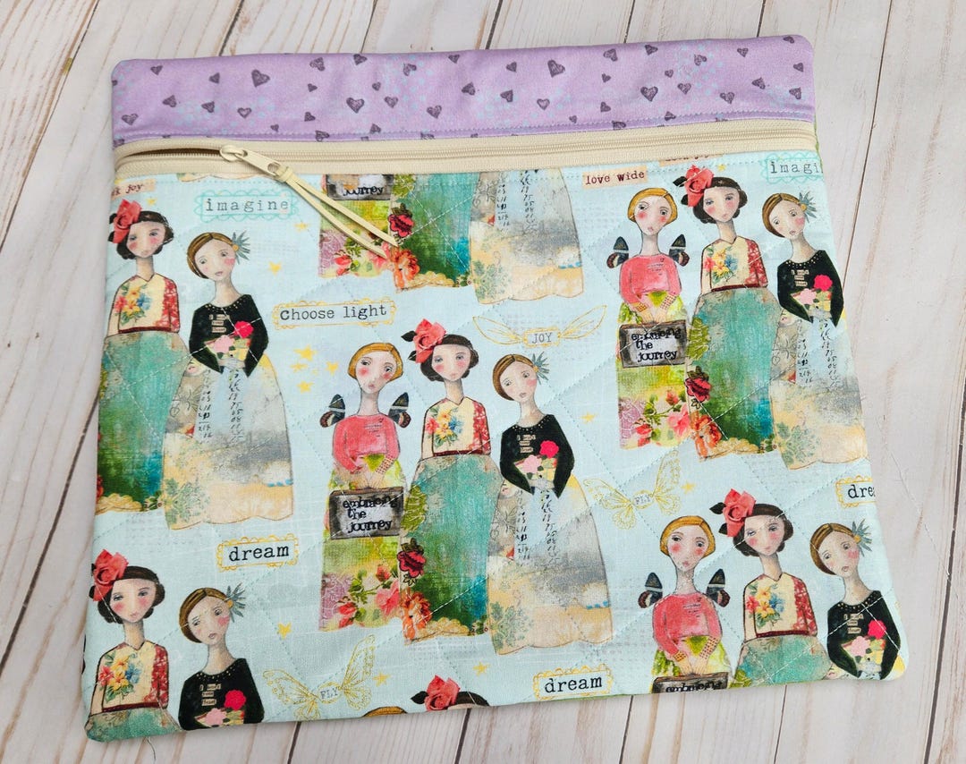 Quilted Cross Stitch Project Bag EPP Project Bag "be the Light" - Etsy