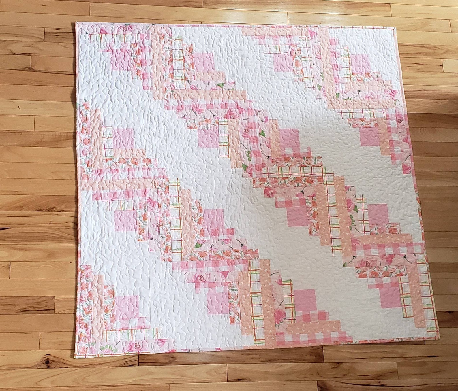 Beautiful Summer Baby Log Cabin Handcrafted Quilt 48inch X 48 - Etsy