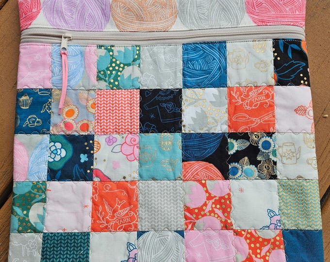 Quilted Cross Stitch Project Bag Patchwork Project Purl Ruby Star ...