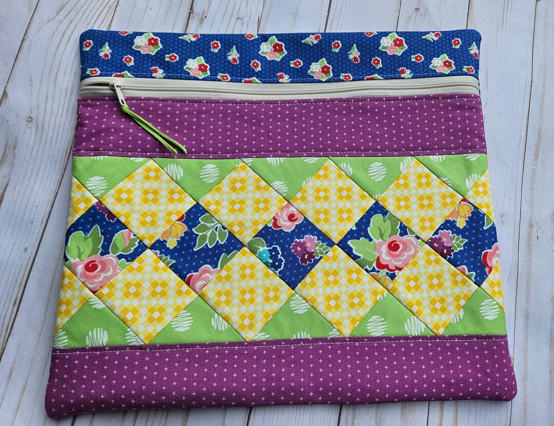 Quilted Cross Stitch Project Bag EPP Project Bag "love Lily" - Etsy