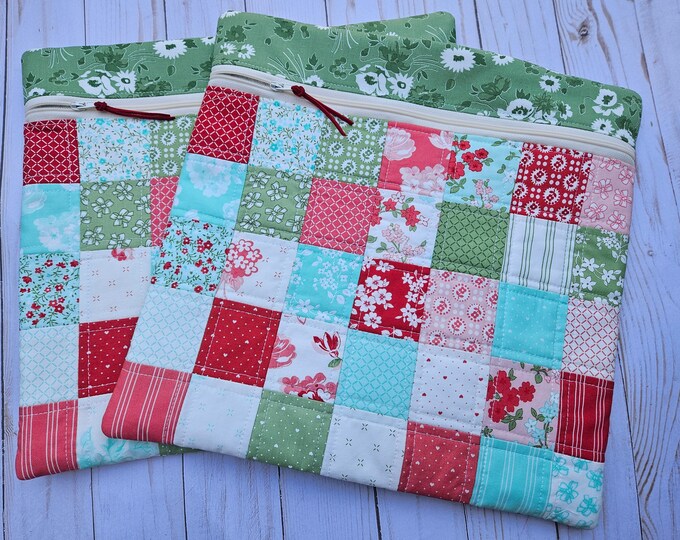 Quilted Cross Stitch Project Bag Patchwork Project lighthearted - Etsy