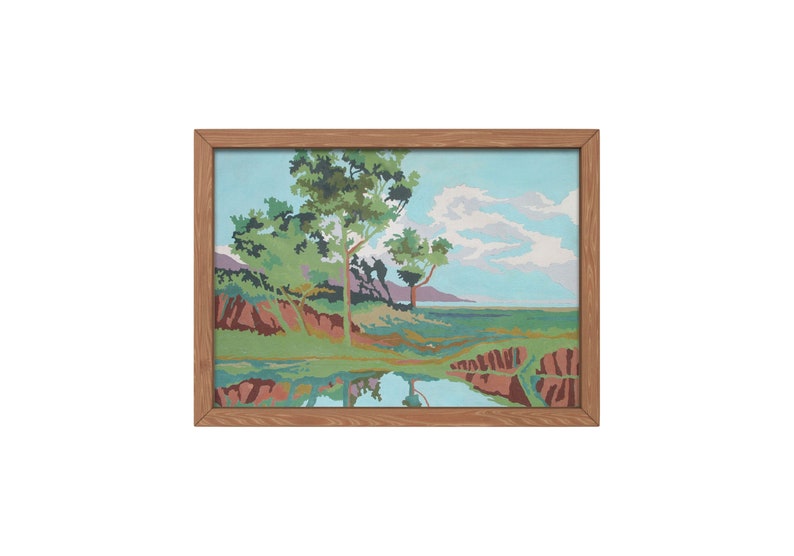 Printable Vintage Paint by Number Nature's Reflections 49AAA2 Instant ...