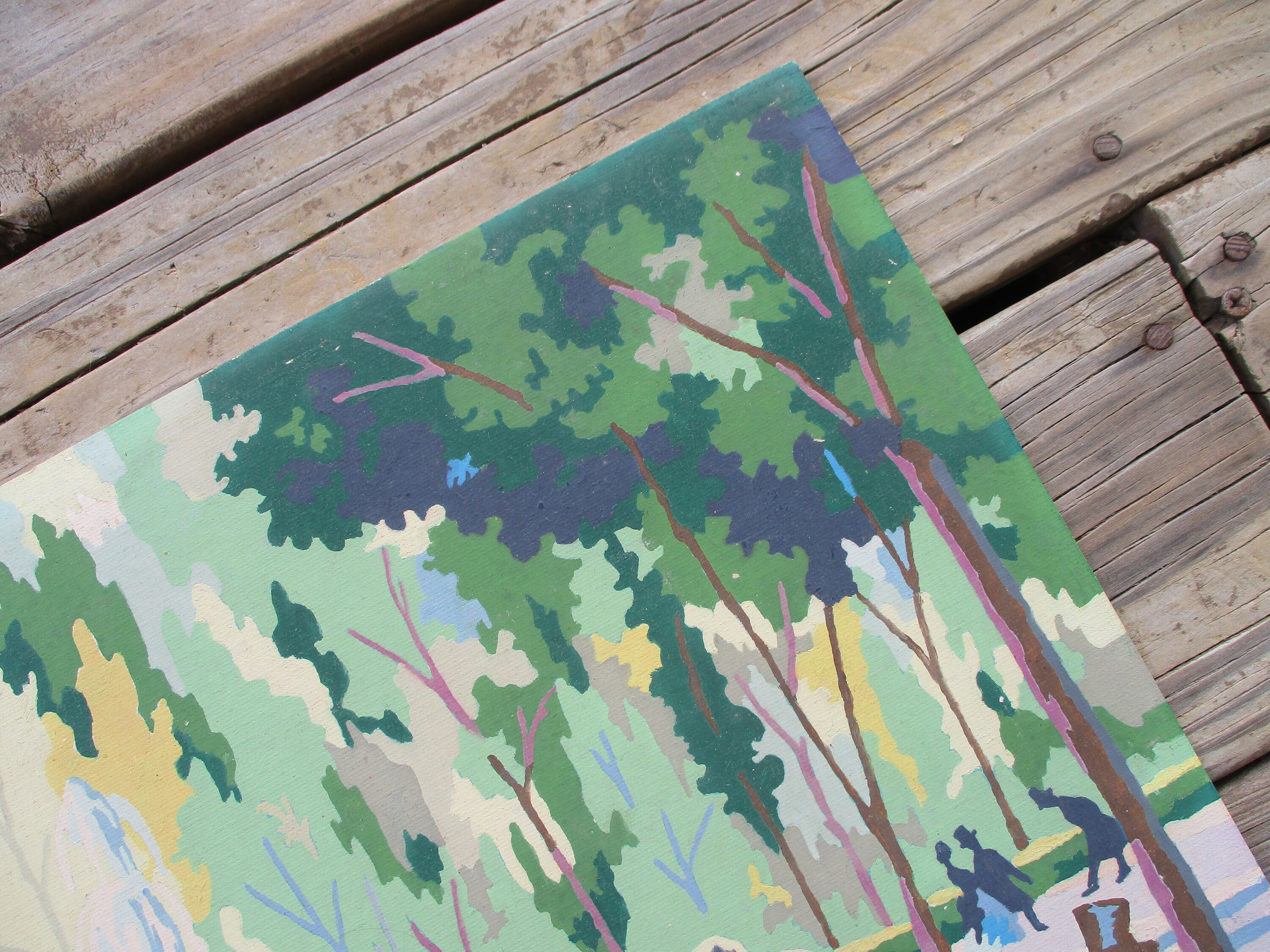 Oil Vintage Paint by Number Painting Sunday In The Park Art Award PBN ...