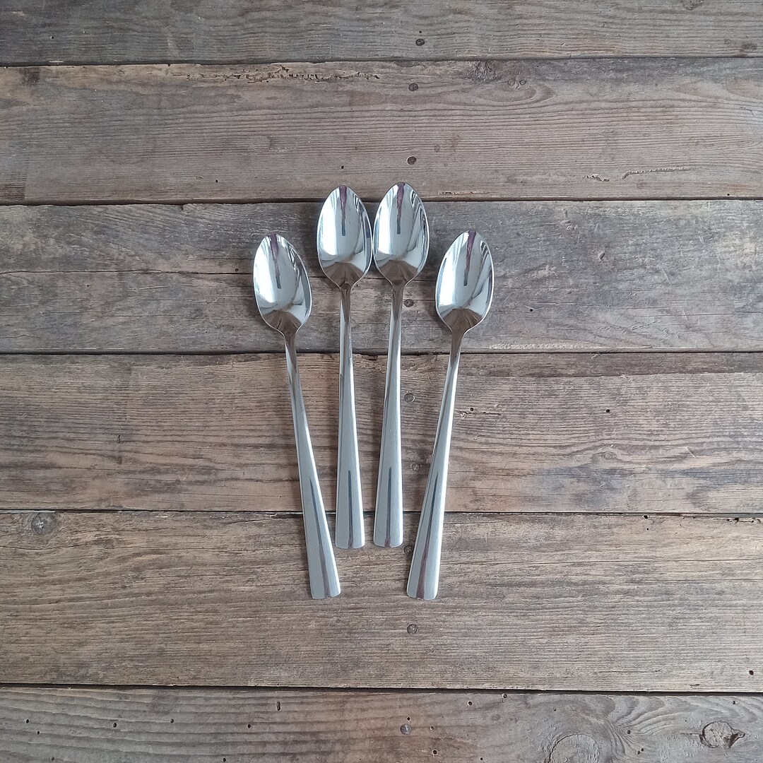 Four Oneida Iced Tea Spoons Flatware Stainless Steel Silverware - Etsy