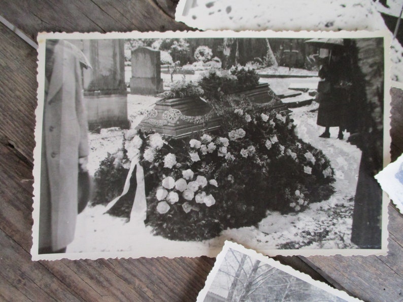 Twelve Vintage 1955 German Cemetery Funeral Photos Memento - Etsy