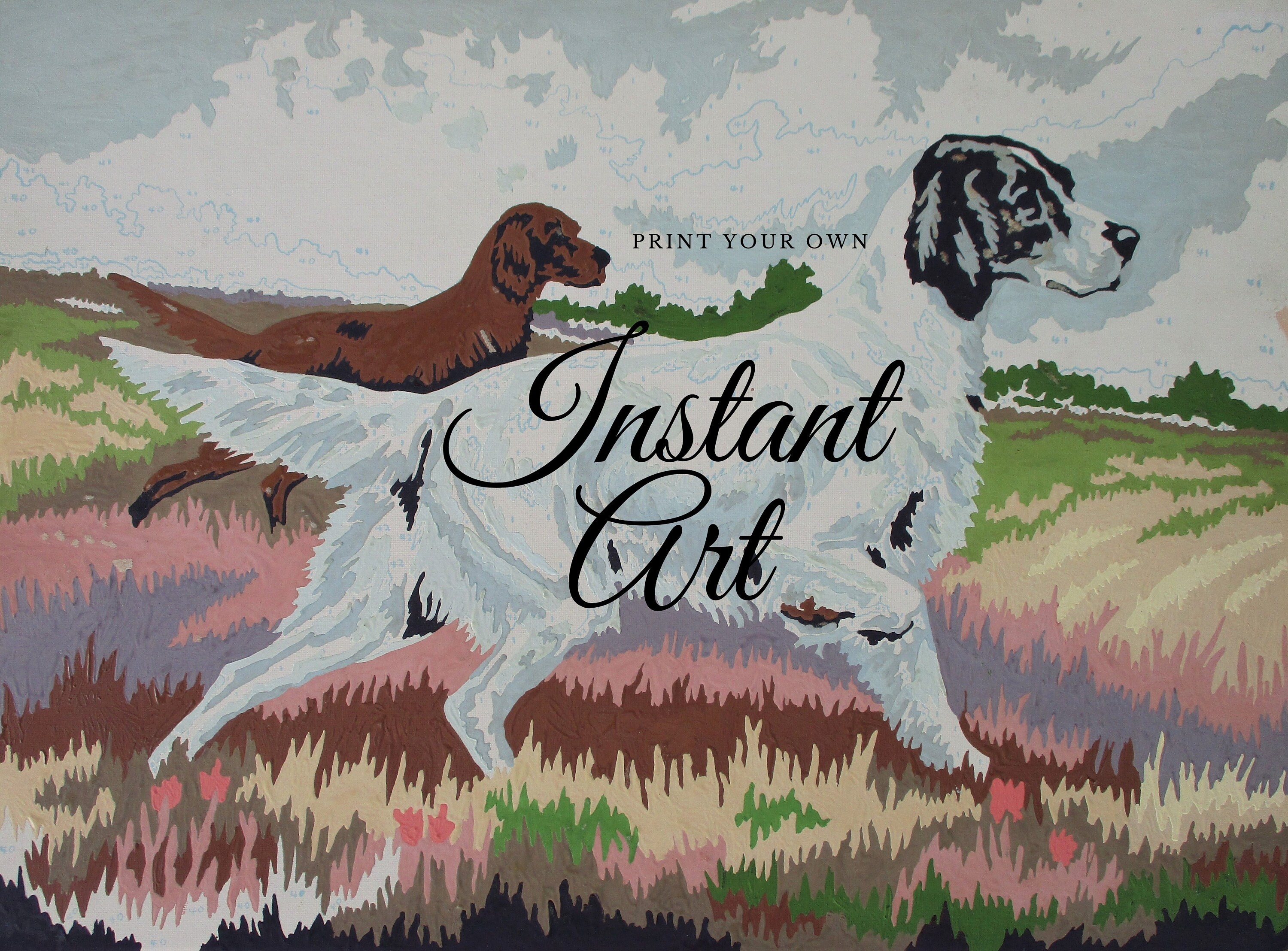 Printable Vintage Paint by Number Completed "at Point 10dd2" Instant ...