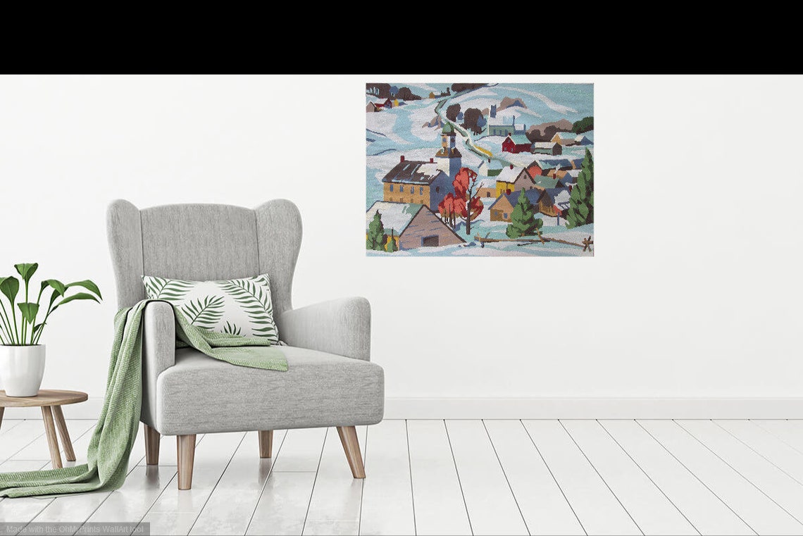 Printable Vintage Paint by Number Snow Covered Village 31H - Etsy